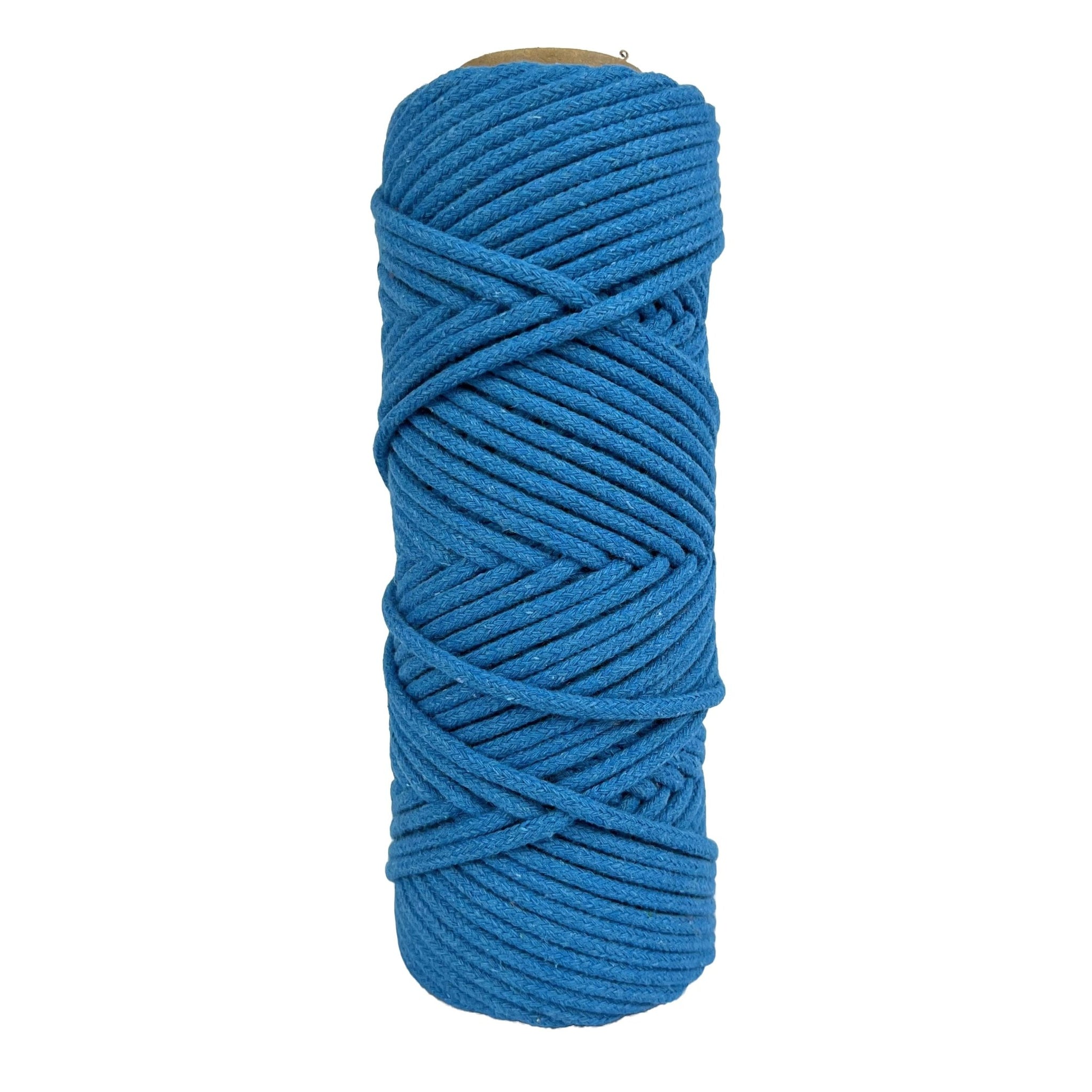 4mm Braided Macrame Cord 50mtr - Blue — Harry & Wilma