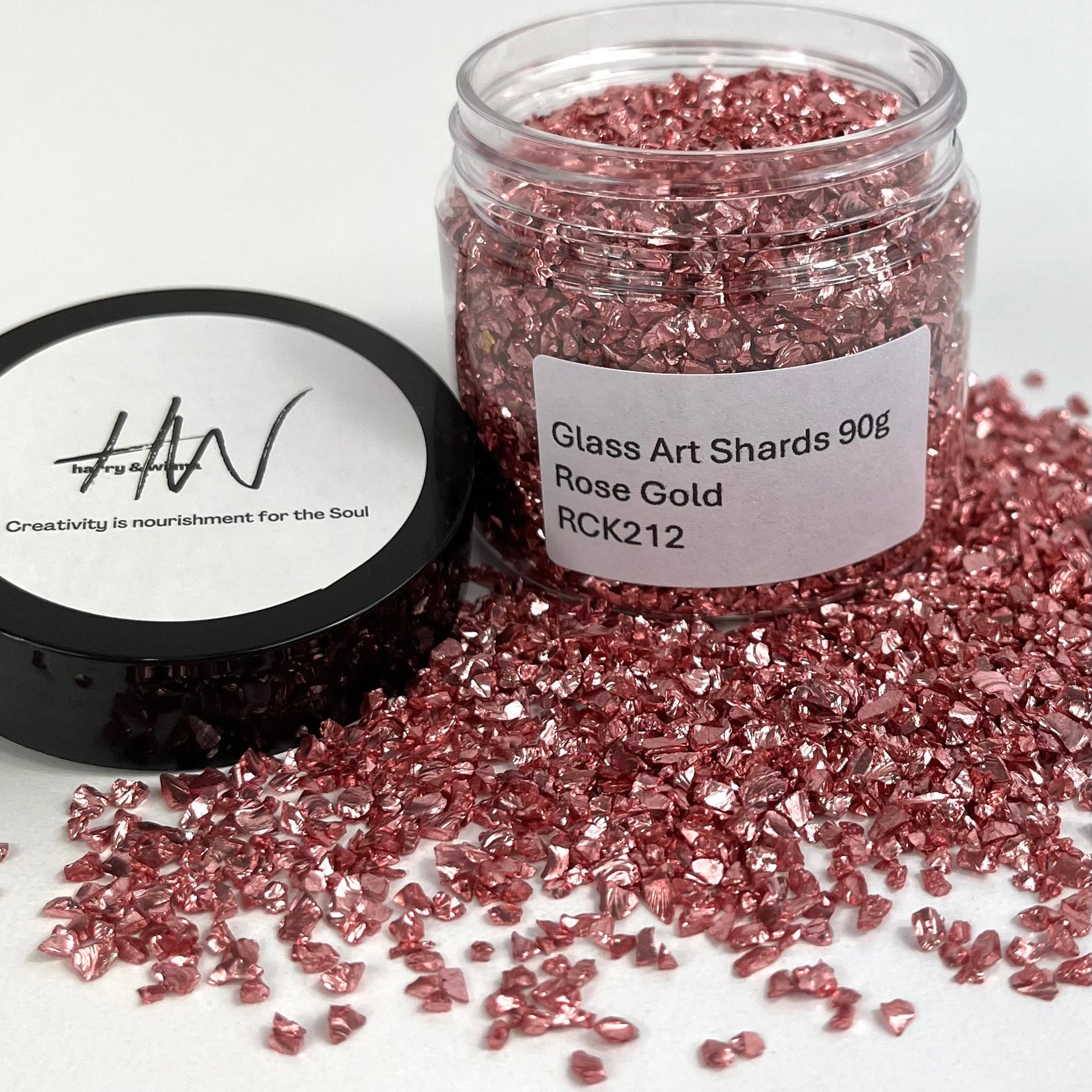 Glass Art Shards 90g Jar - Rose Gold — Harry & Wilma