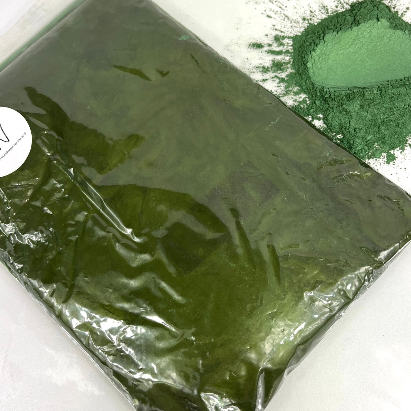 Olive Green BULK Lustre Mica Powder 500g bag — Harry & Wilma