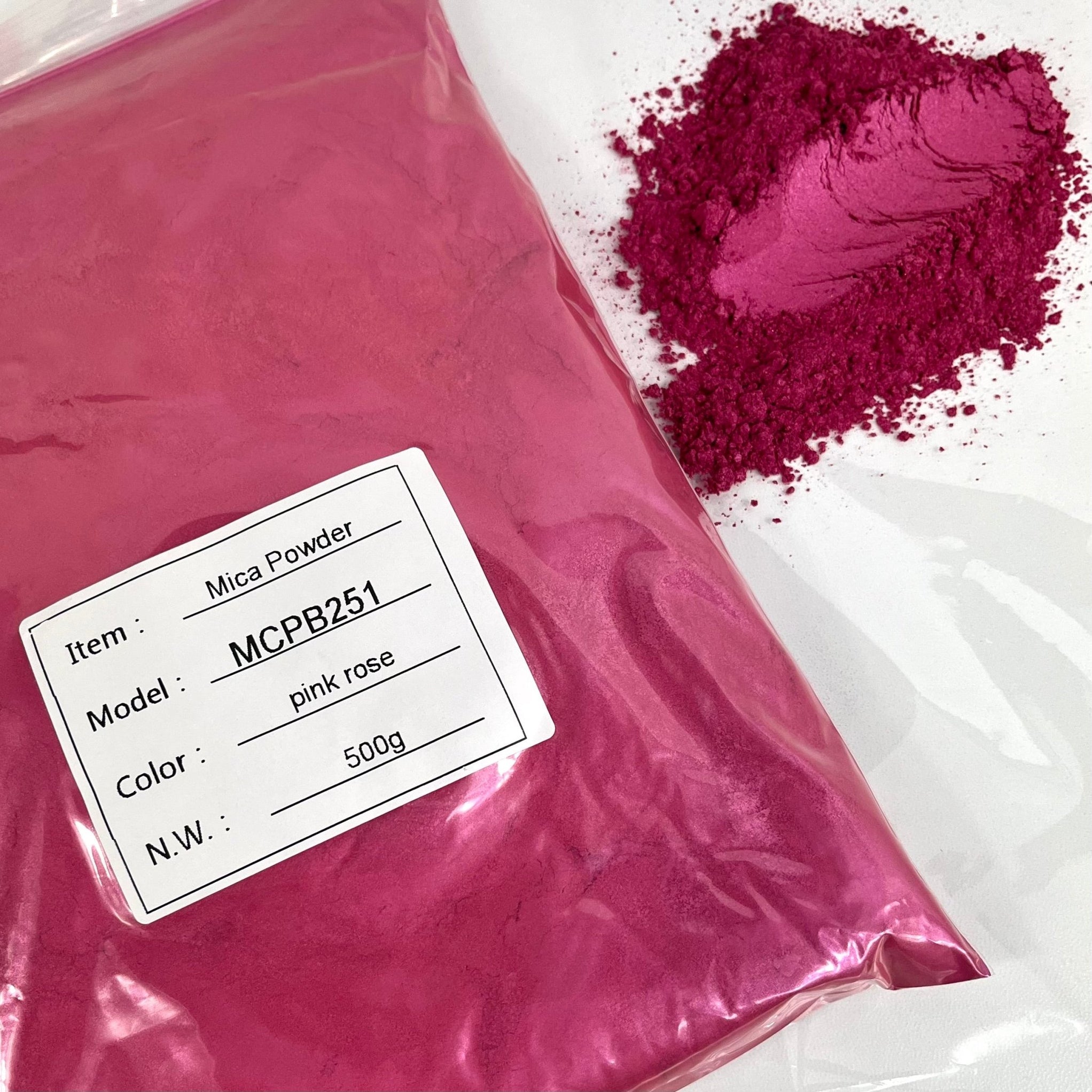 Pink Rose BULK Lustre Mica Powder 500g bag — Harry & Wilma