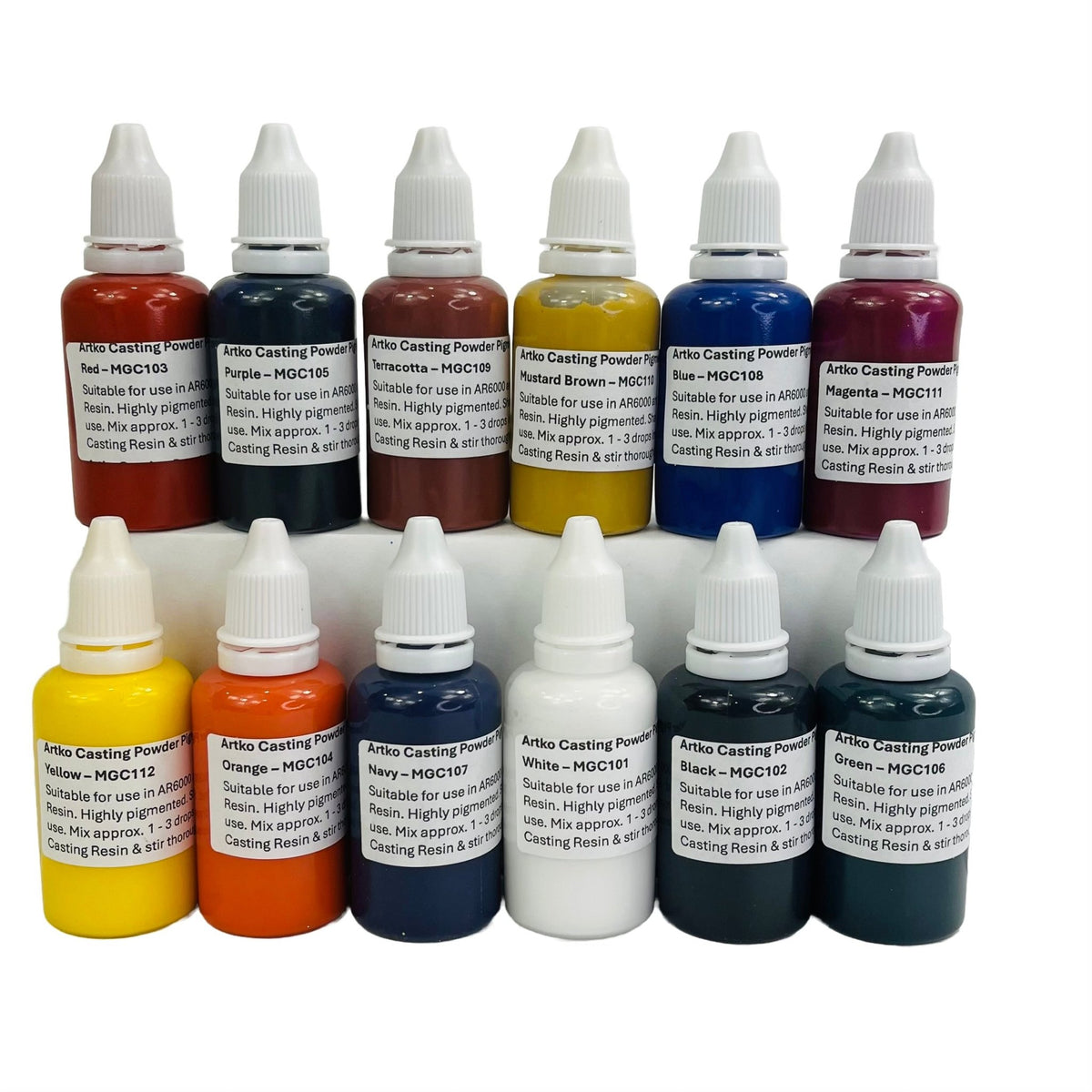 Set of 12 Casting Powder Liquid Pigment — Harry & Wilma