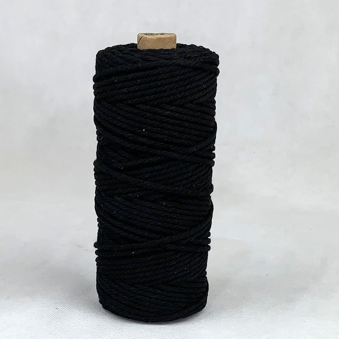 3mm Macrame Cotton Rope Black 100mtr roll — Harry & Wilma