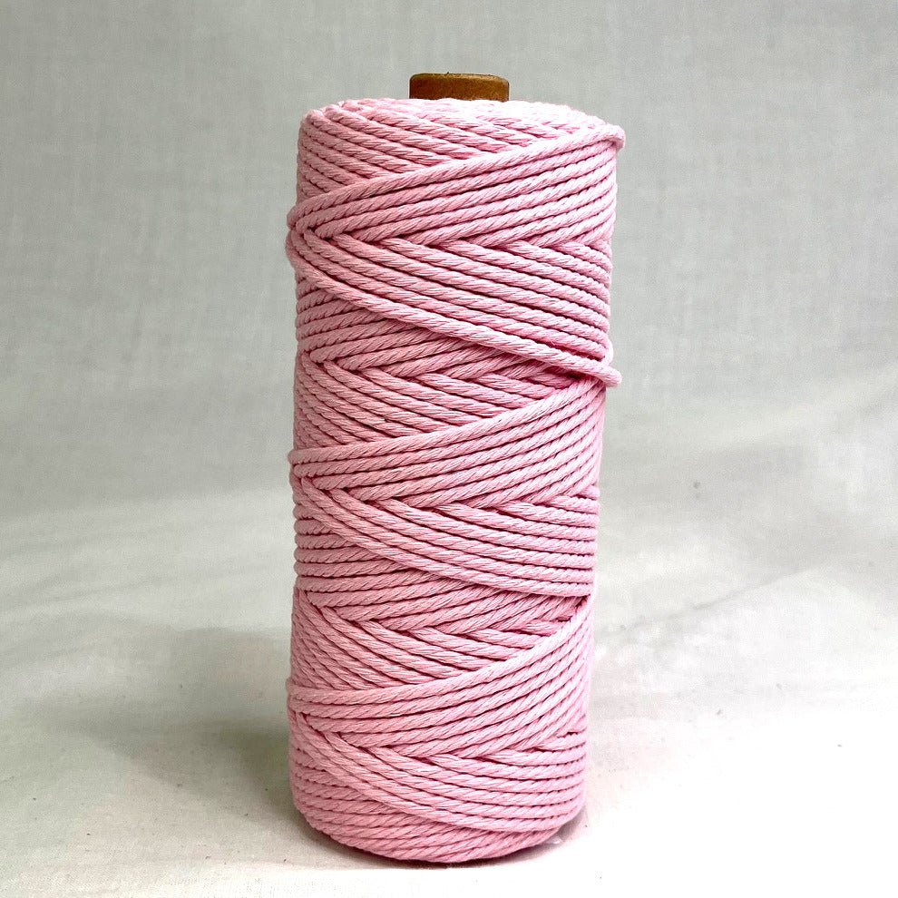 3mm Macrame Rope Soft Pink 100mtr roll — Harry & Wilma