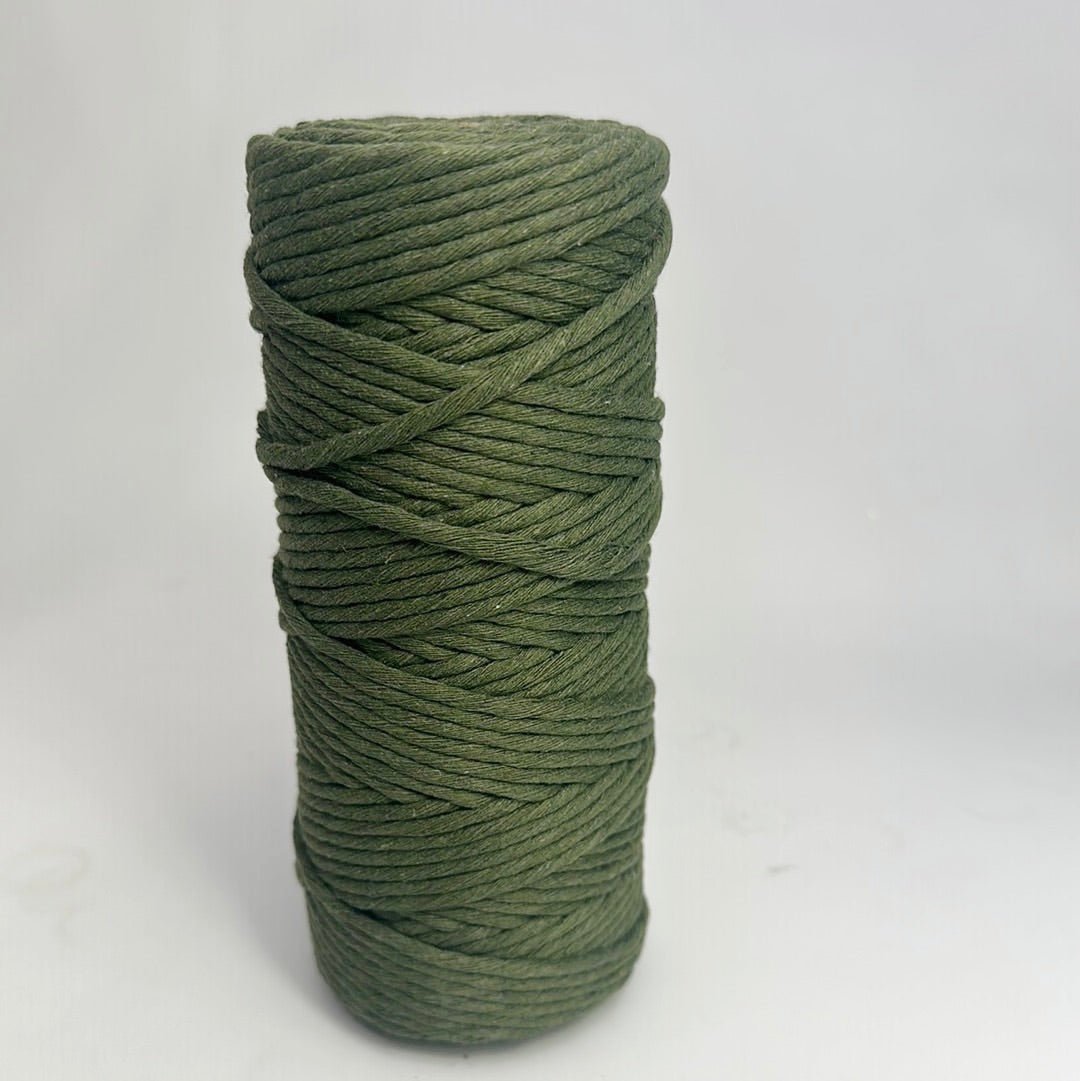 3mm Macrame Moss Green SINGLE Strand 100mtr Roll — Harry & Wilma