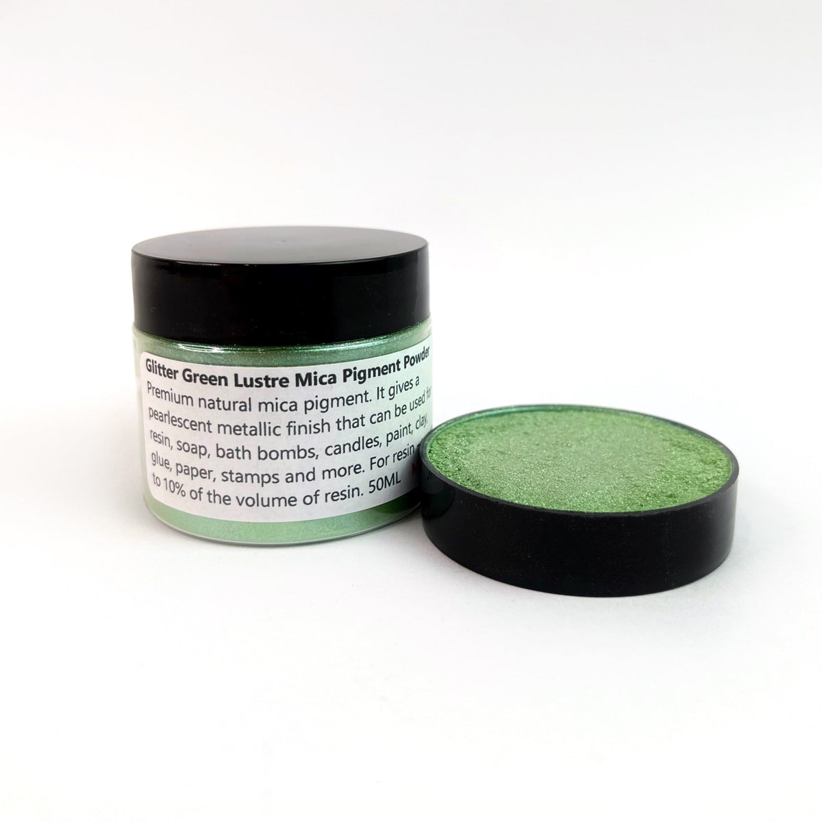Glitter Green - Lustre Mica Powder 50ml jar — Harry & Wilma